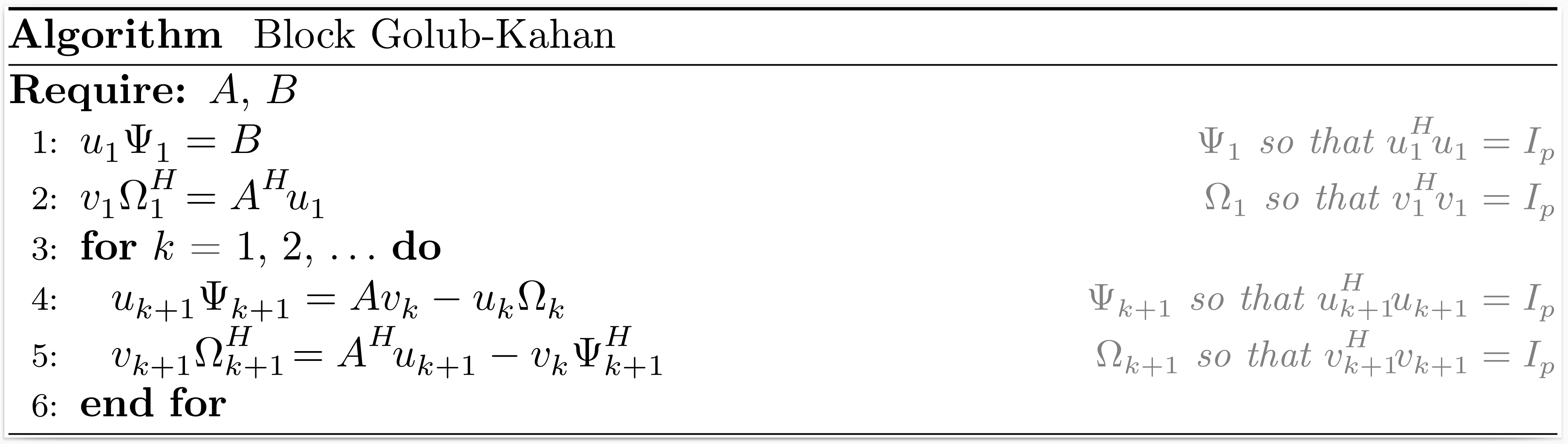 Block Krylov processes · Krylov.jl
